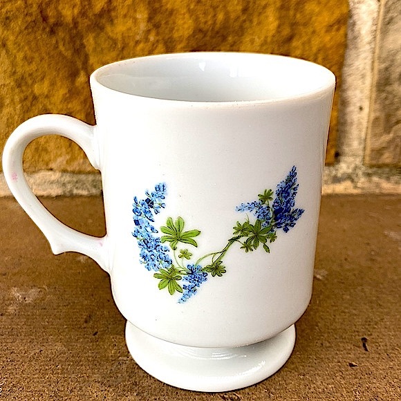 Dining | Vintage Hand Painted Texas Blue Bonnet Coffee Cup | Poshmark